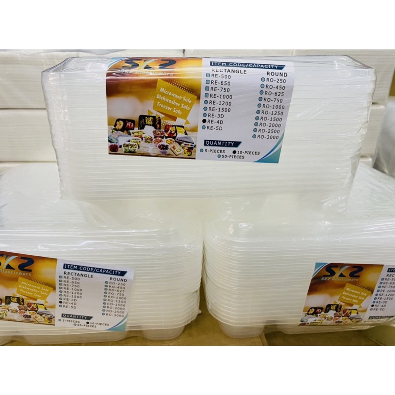 RE 4D 4 division microwavable tupperware(10pcs) | Shopee Philippines