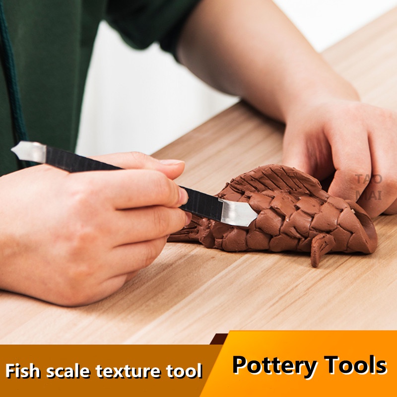 Pottery Tools Stainless Steel Trowel Dragon Scale Fish Scale Roof Tile ...