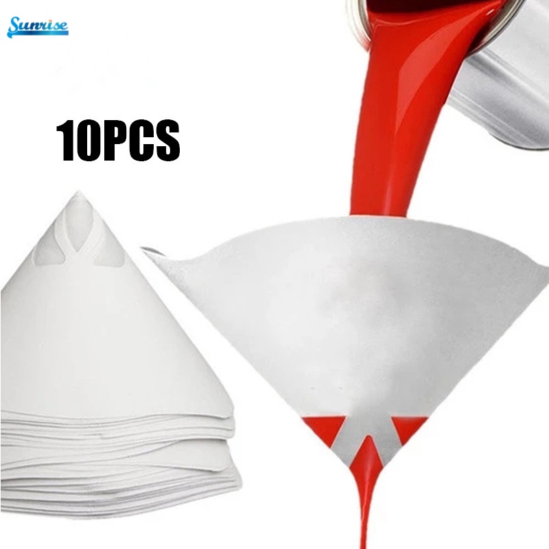 10 Pcs Paint Paper Funnel Filter Uniformly Filtered Micron Nylon Cone ...
