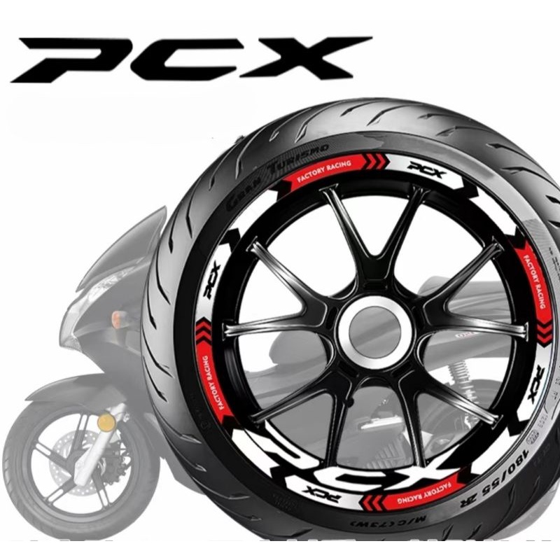 Honda PCX 150 reflective decals wheel hub rim sticker for motorcycle ...