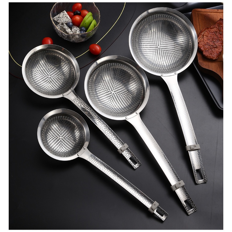 304 Stainless Steel Filter Spoon Drain Kitchen Tools Large Colander ...