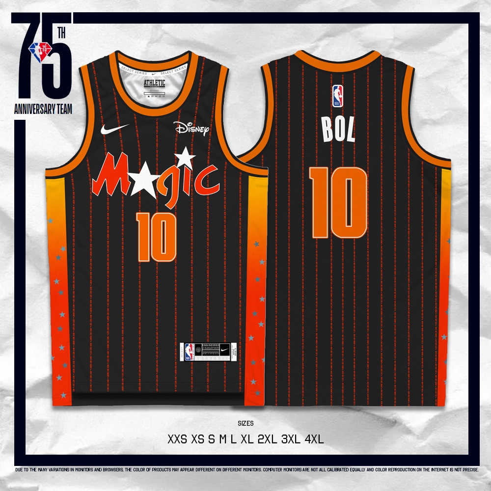 Athletic 75th Edition Magic Bol Bol Jersey 2022 Sublimation Premium ...
