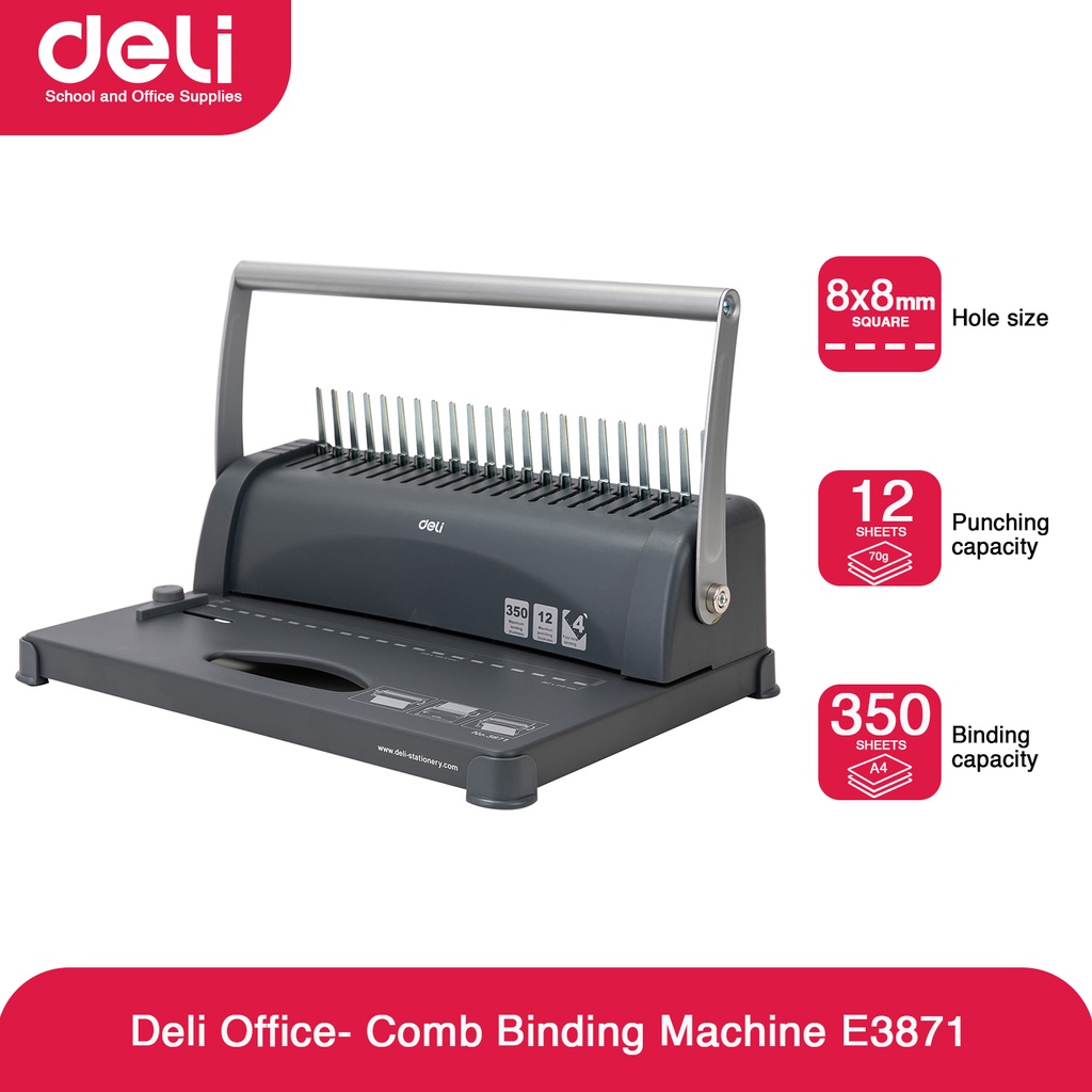 Deli E3871 Comb Binding Machine | Shopee Philippines