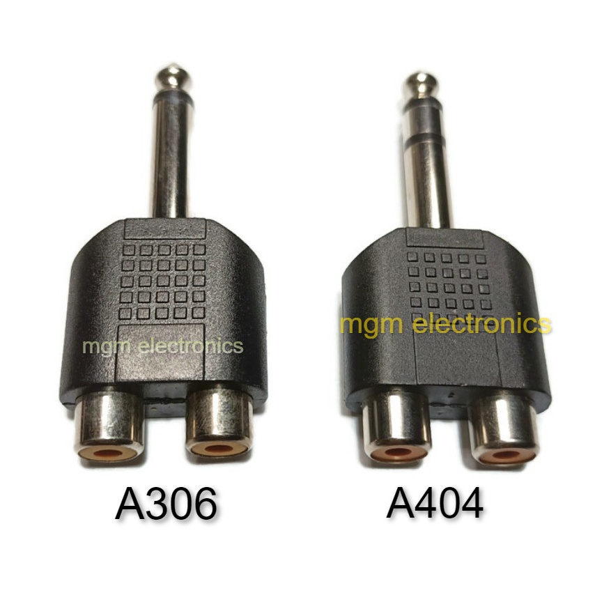 PL55 PLUG - 2 RCA JACK MONO & STEREO ADAPTER | Shopee Philippines