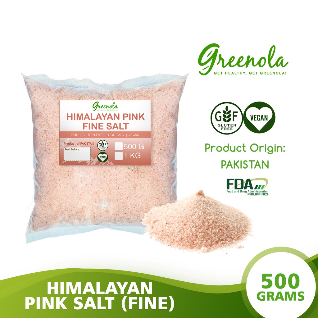 Greenola Fine Grind Himalayan Pink Salt (Wholesale) 500G 1 Kg | Shopee ...