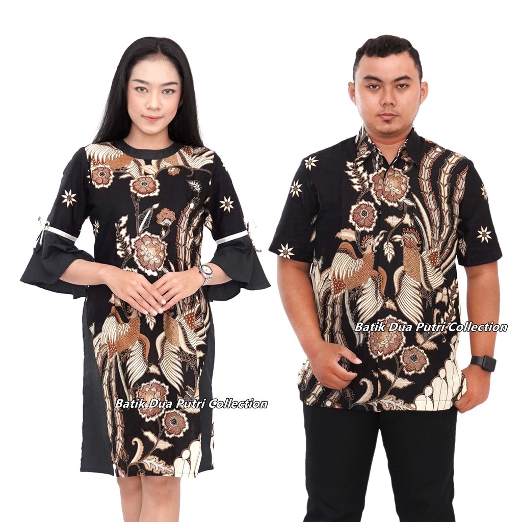 KEMEJA Couple Batik Dres Women Shirt Men Batik Dua Putri Collection ...