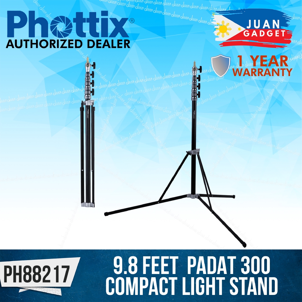 Phottix Padat 300 Compact Light Stand - 300cm 118" or 9.8 Feet | Shopee ...