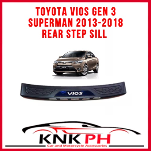 Toyota Vios Gen 3 Superman 2013-2018 Rear Stepsill Rear Bumper Guard ...