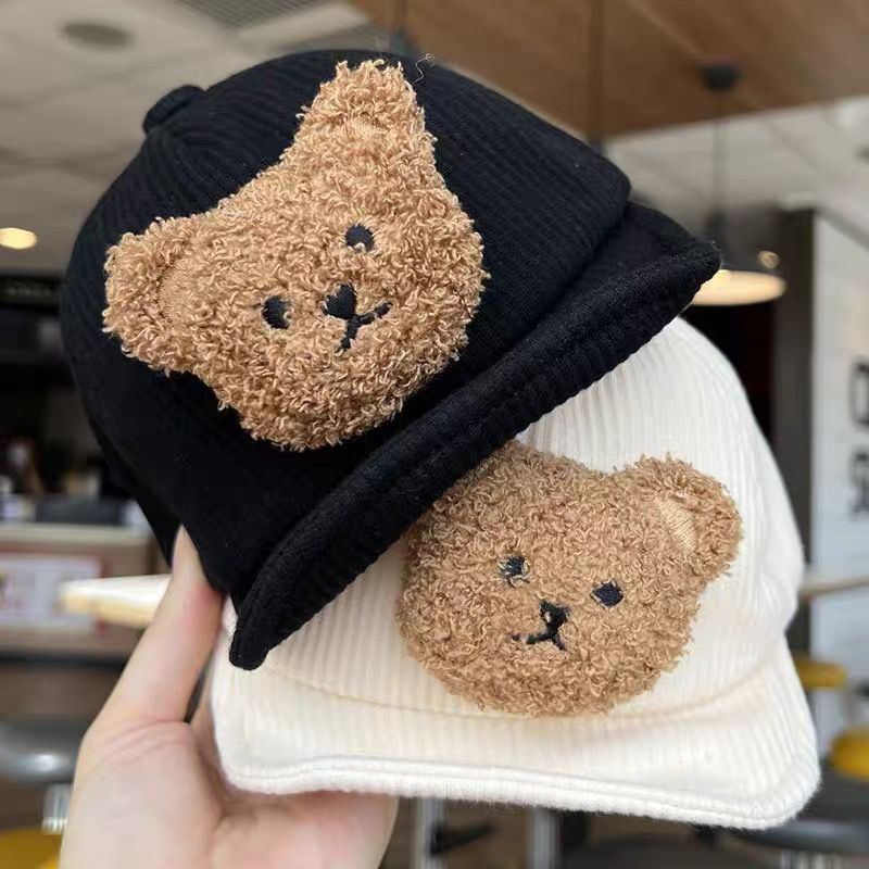 Korean Baby Hat Spring and Autumn Soft Brimmed Baby Cap Corduroy ...