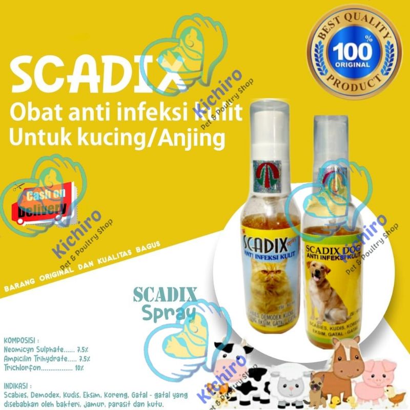 Scadix Spray 60 ml Cat Dog Tamasindo Anti Skin Infection Scabies ...