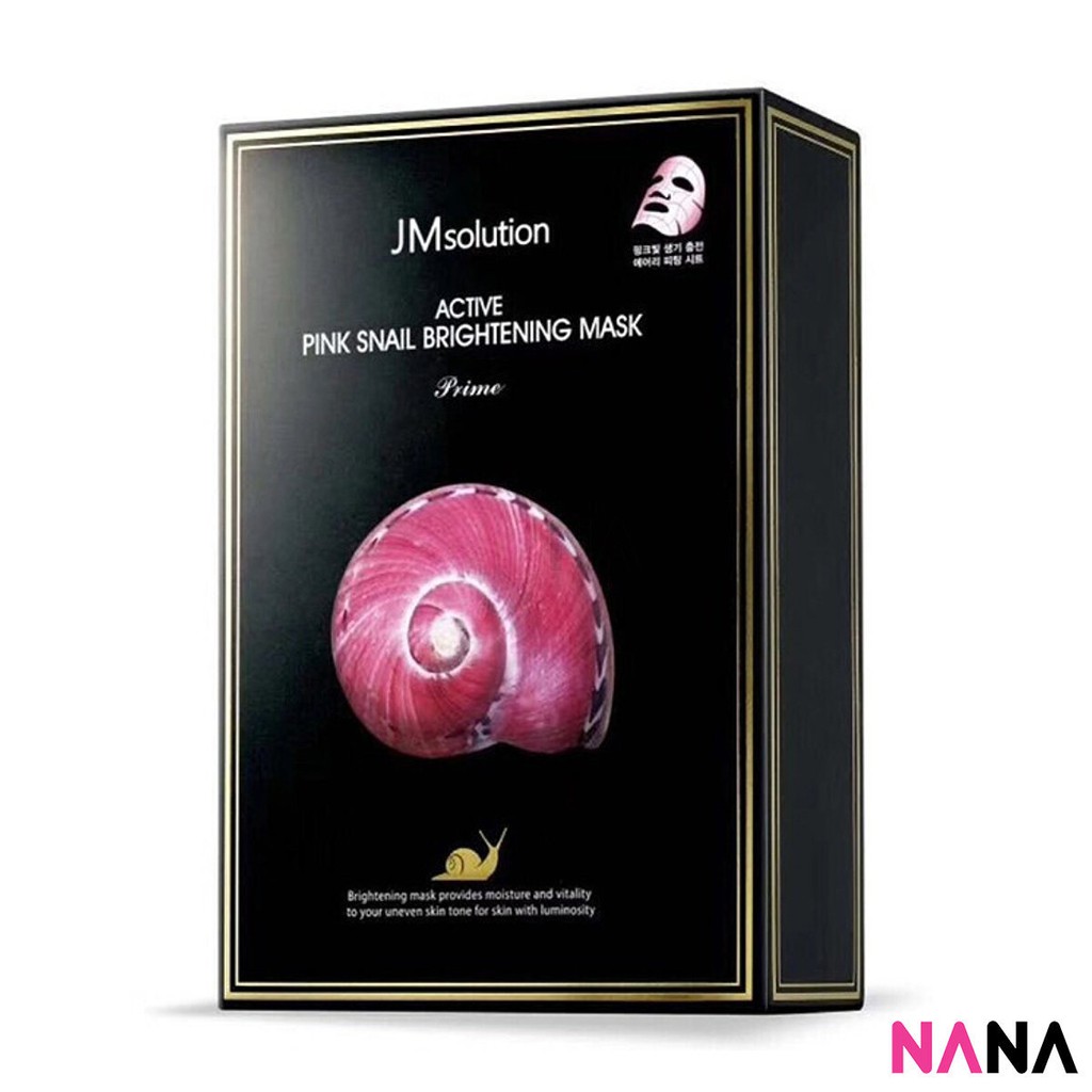 Nana JMSOLUTION Active Pink Snail Brightening Mask (10 Sheets/ Box) | Shopee Philippines
