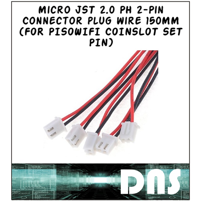 10 PCS Mini Micro JST 2.0 PH 2-Pin Connector Wires Cables 150MM / 200MM PISOWIFI RELAY SET PIN ...