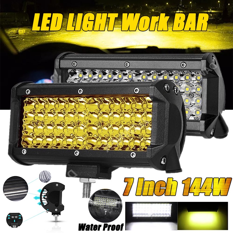 12V 24V LED Bar Spot Flood Combo 7 Inch LED Work Light Bar for Off Road ...