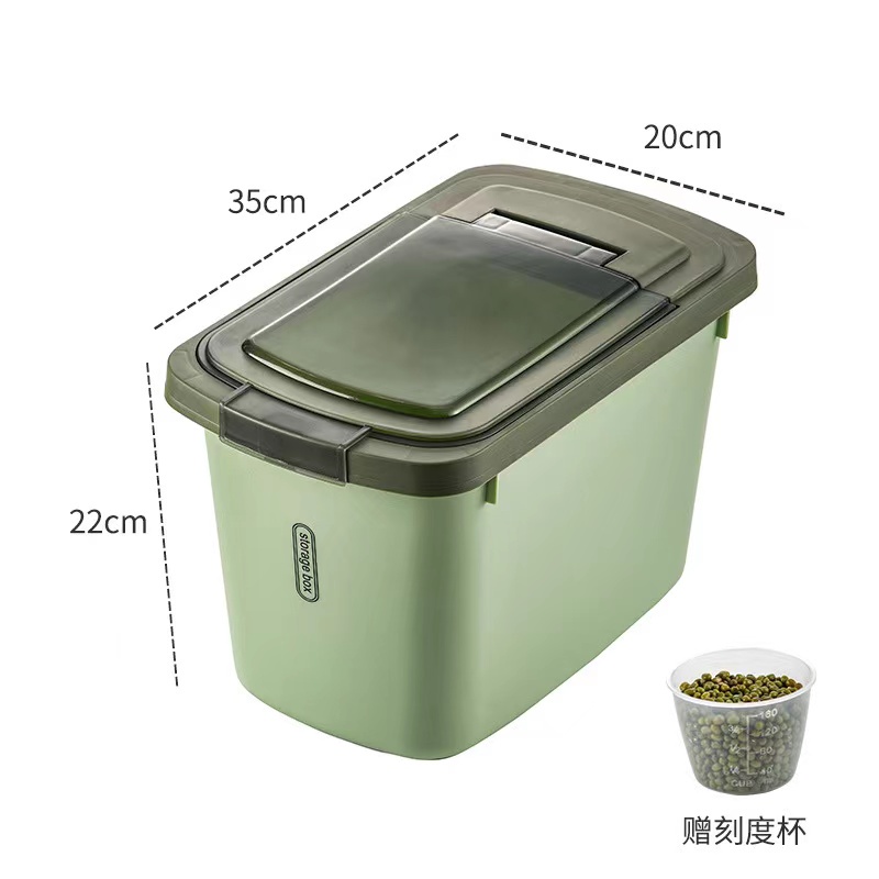 Shopware Rice Storage Box Grain Cereal Dispenser Kitchen Rice Bucket ...