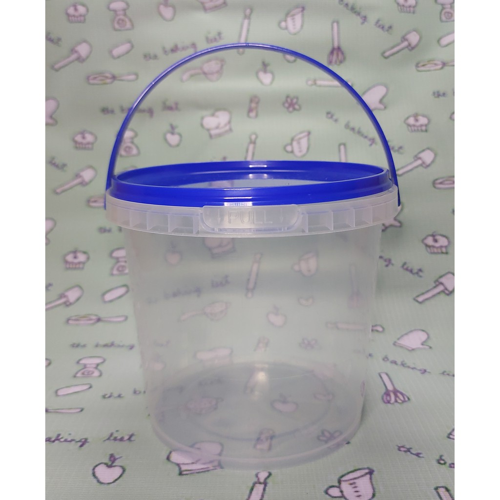 1 Liter Plastic Bucket with Lid and Handle | Shopee Philippines