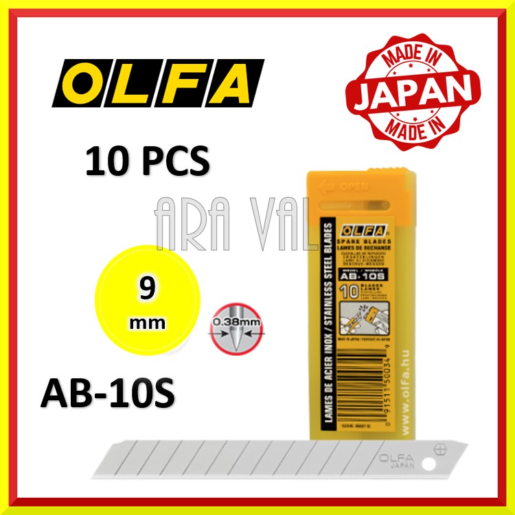 Olfa AB-10S 9mm Stainless Steel Snap-off Blade | Shopee Philippines