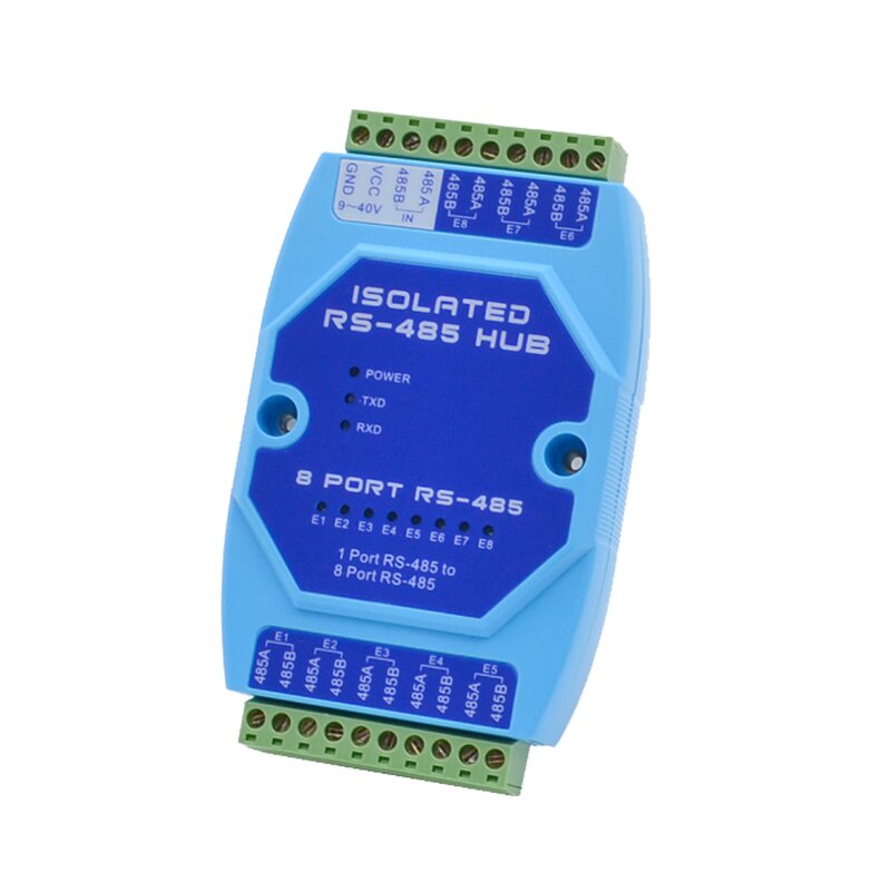 8-port 485 Hub 8-channel RS485 Splitter 485 Sharer Industrial Grade Optically Isolated Repeater ...