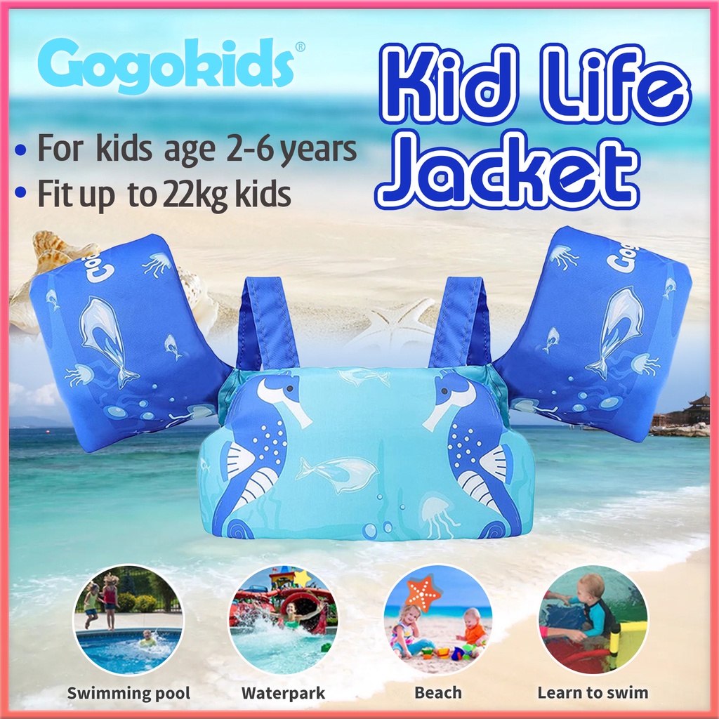 Gogokids Kids Swim Life Jacket Vest for Swimming Pool Swim Aid Floats ...