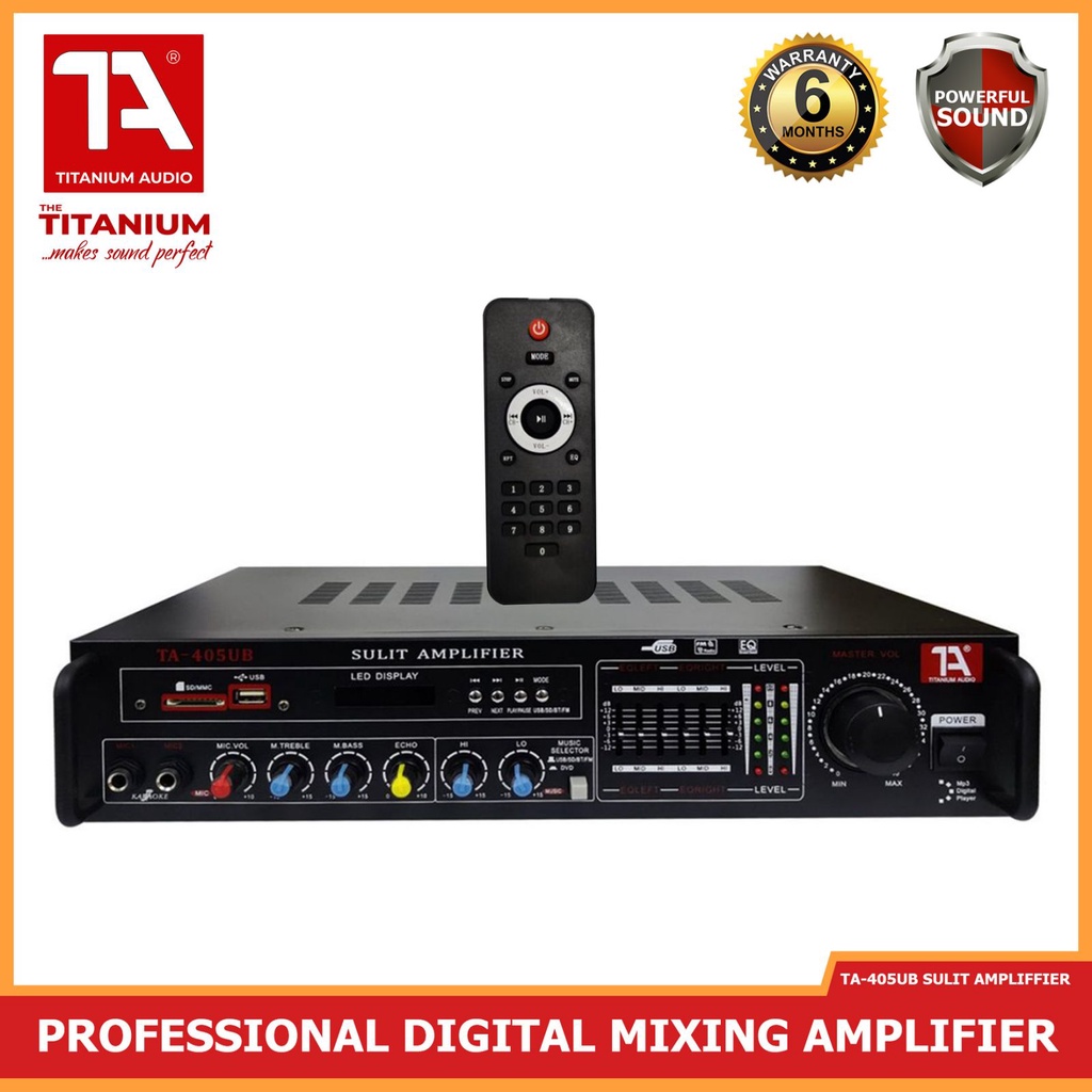 TITANIUM AUDIO TA-405UB Sulit Amplifier Professional Digital Mixing ...