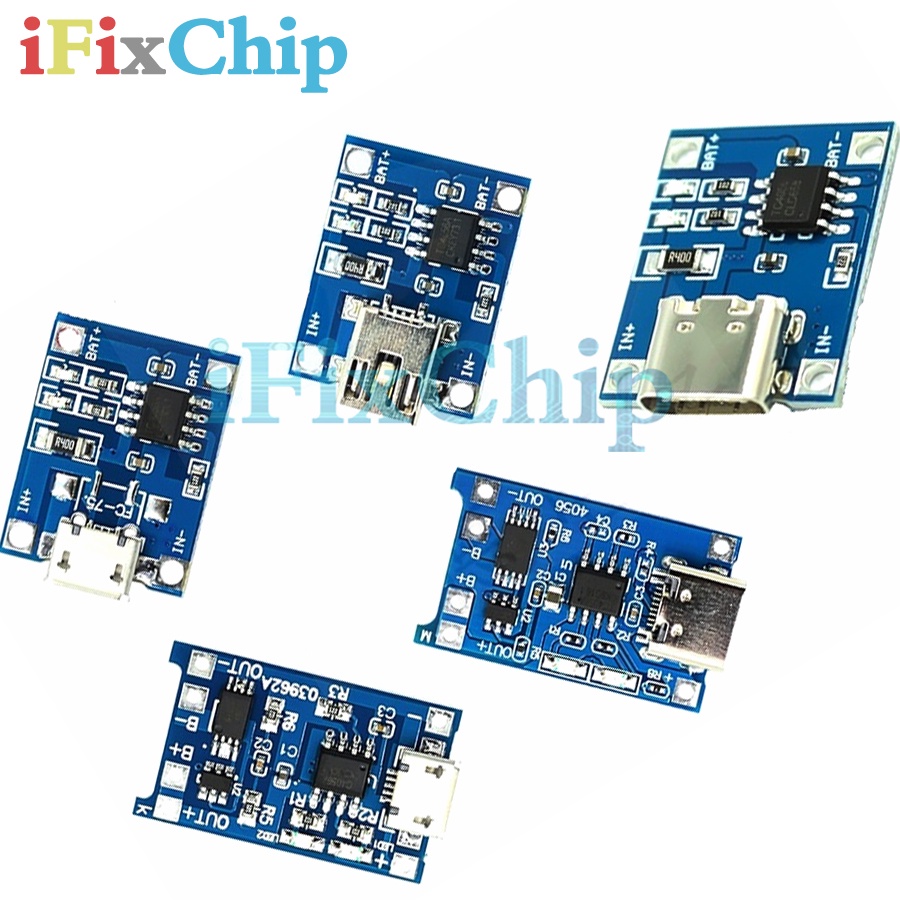 Type-c Micro Mini USB 5V 1A 18650 TP4056 Lithium Battery Charger Module ...