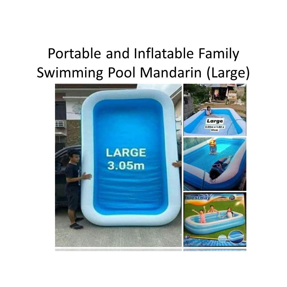 Portable and Inflatable Family Swimming Pool Mandarin (Large) | Shopee ...