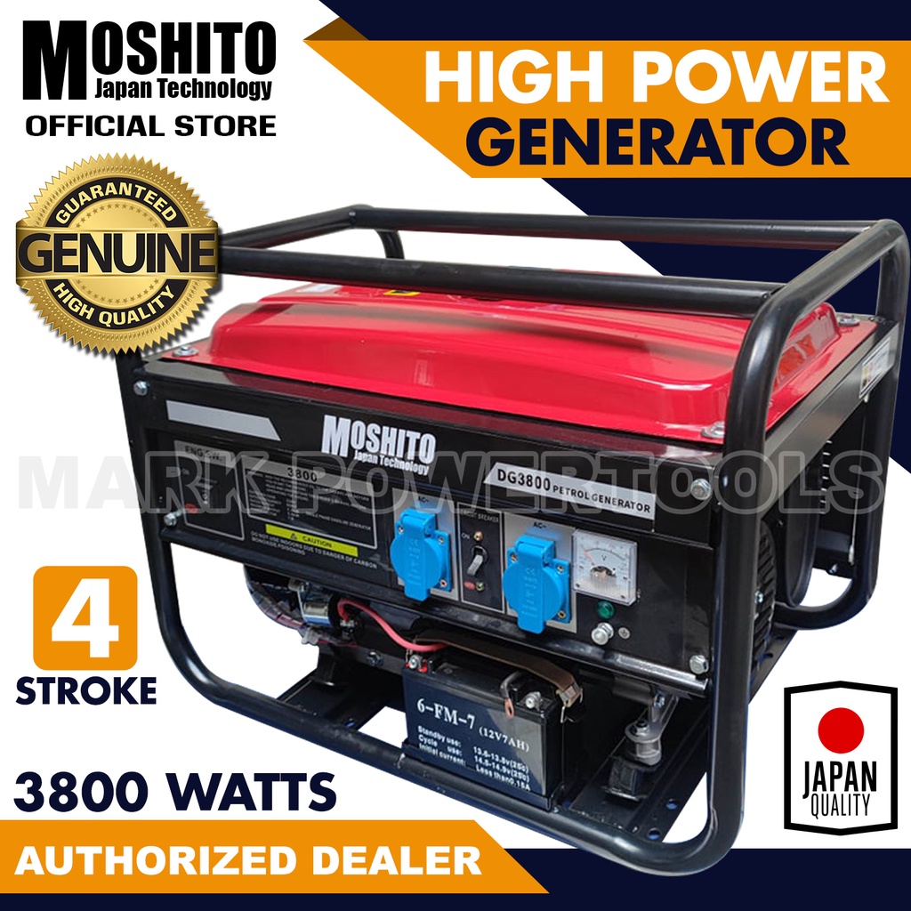 Original MOSHITO Gasoline Generator 3800W | Shopee Philippines