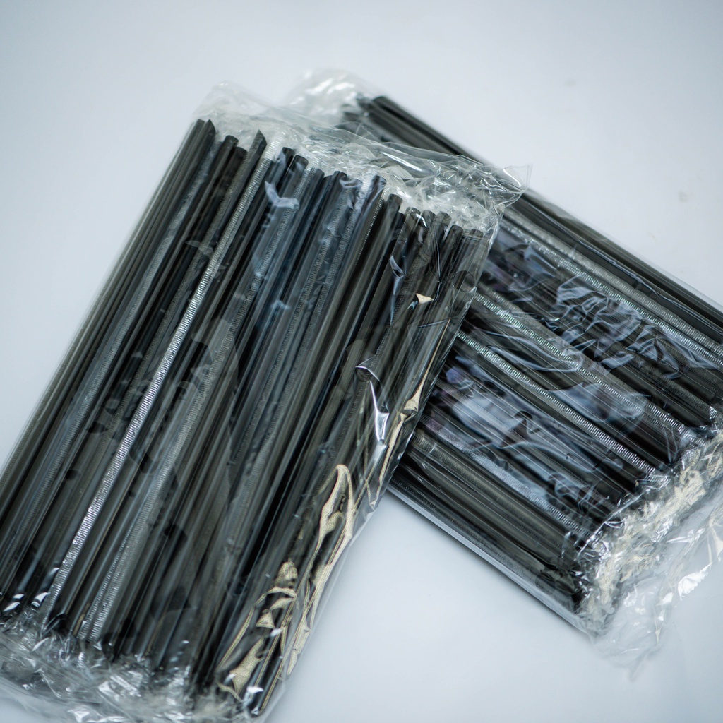 Black Straw 23cm Individual Wrap 100pcs | Shopee Philippines