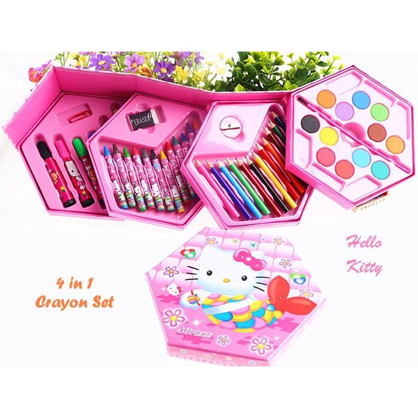 Crayon Set 46 Tiered Pcs / Coloring Colored Pencil Crayons / Drawing ...