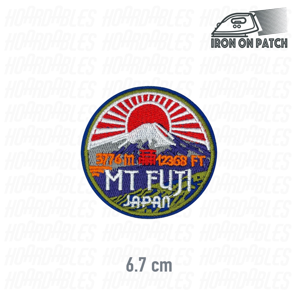 Mt Fuji Japan Mountain Sunrise Travel Iron On Sew DIY Decor Embroidered ...