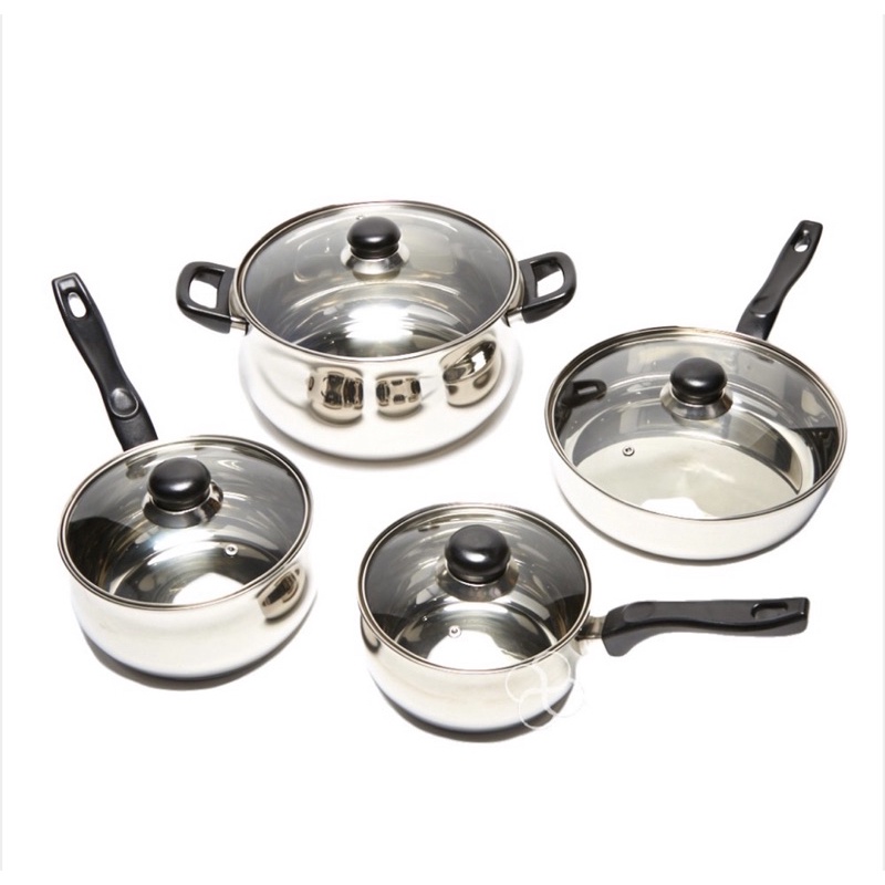 Oster Rametto Stainless Steel Cookware Set 8pcs | Shopee Philippines