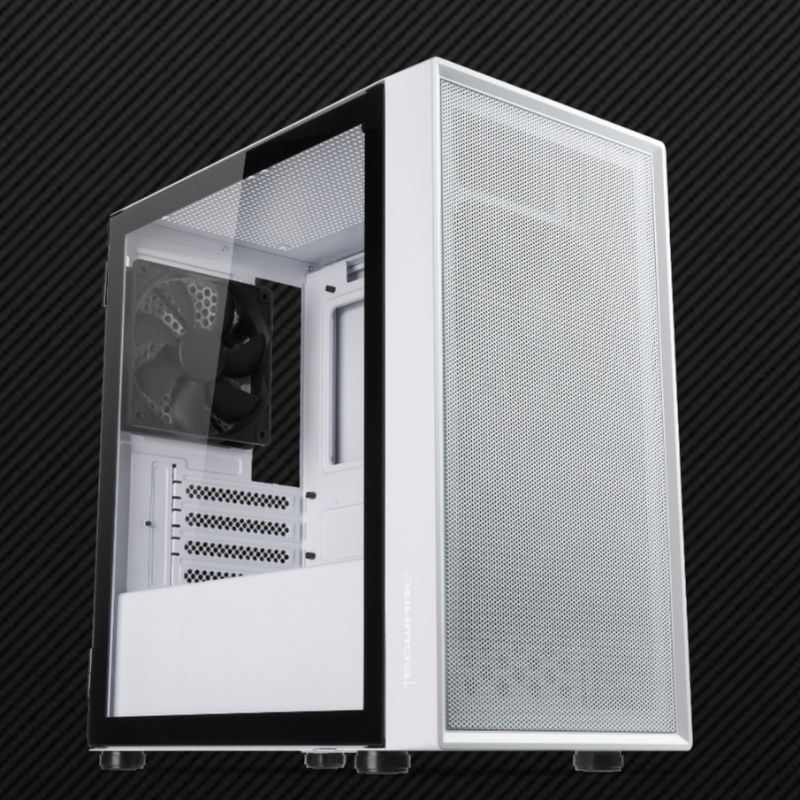 Tecware Nexus Air M2 Black White Mesh MATX Desktop Computer PC Case ...