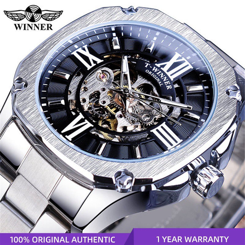 WINNER Sports Watch for Men Watch Waterproof Watch Automatic Skeleton ...