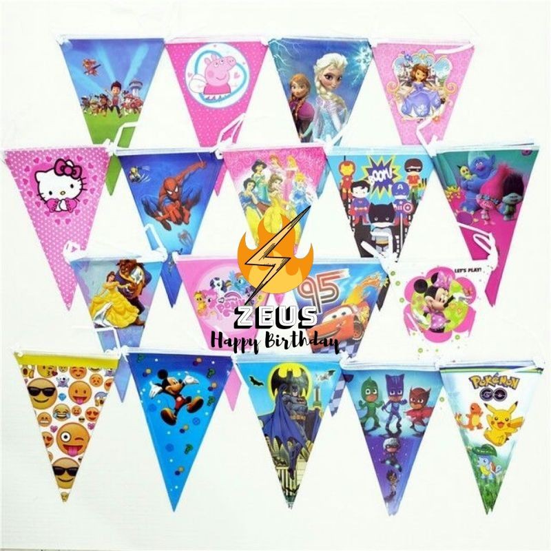 Character boy bandiritas 2.5meter happy birthday character flag party ...