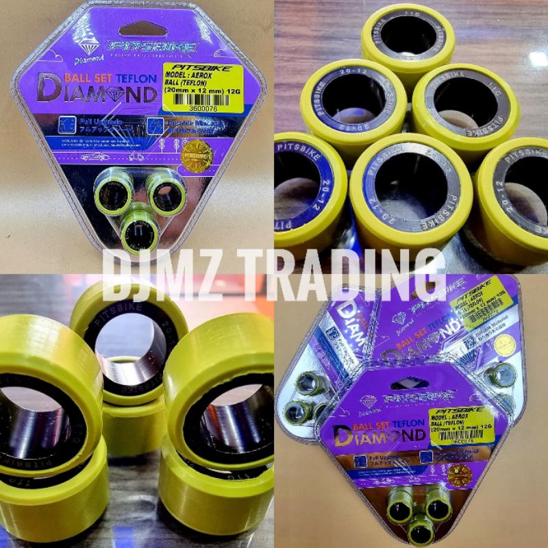 PITSBIKE BALL (TEFLON) high-temp Diamond bola | 3 PCS | AEROX V1-V2 ...