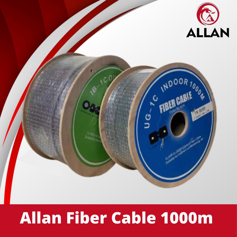 Allan 1KM/1000M FTTH Optical Fiber Drop Cable / FIBER CABLE | Shopee ...