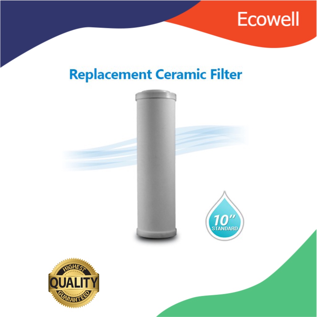 Ceramic Water Filter 10 Inch Washable Absolute Filtration | Shopee ...