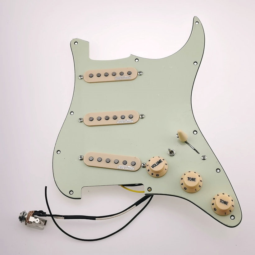 HS-Pre-Wired Strat Pickguard SSS Wilkinson Alnico V 7-Way type fully ...