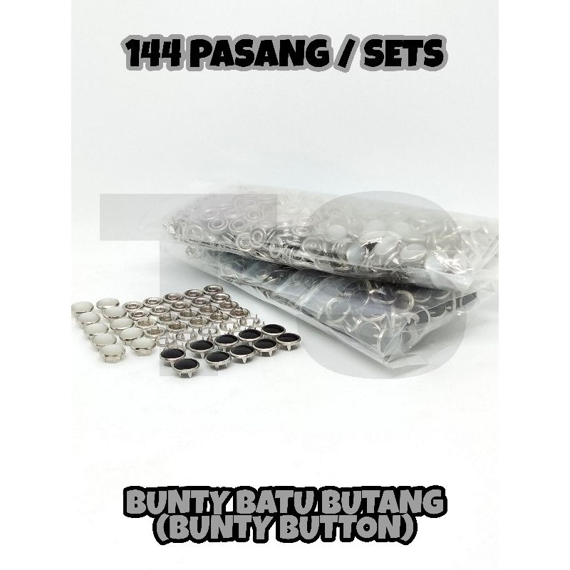 BUNTY BATU BUTANG BUNTY BUTTON WITH SHINEY SURFACE IN BLACK AND WHITE ...