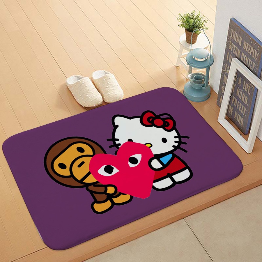 Bape Printed Floor Carpet For Kids Room Bedroom Decoration Balcony Anti ...