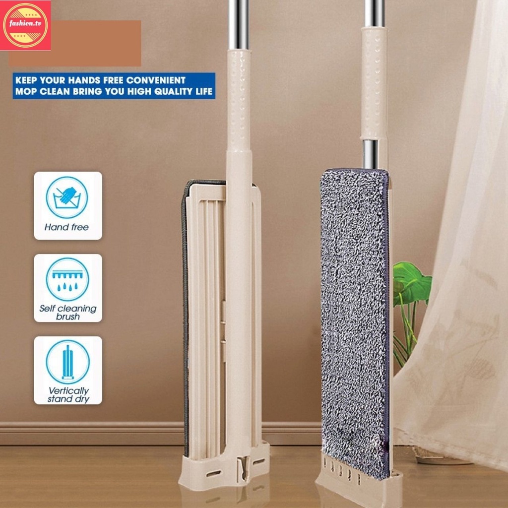 360 Rotation Flat Mop Floor Cleaning Microfiber Squeeze Mop Floor Clean Automatic Dehydration ...