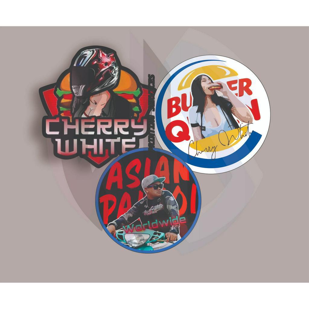 CHERRY WHITE BURGER QUEEN ASIAN PAKBOI MOTOVLOG HIGH QUALITY VINYL ...