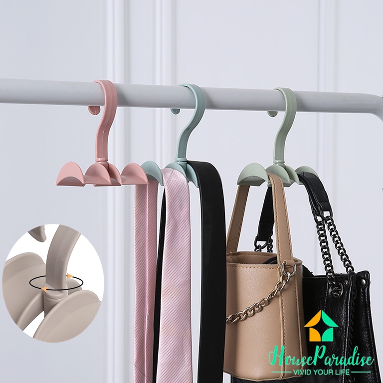 2PCS!!Rotating Wardrobe Bag Holder Household Nail Free Hook Creative ...