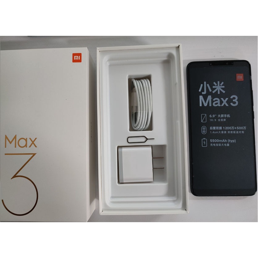 Xiaomi Mi Max 3 6.9 inch 6G RAM 128GB ROM 95% new Fingerprint 4G Android Smart Phone MAX3 ...