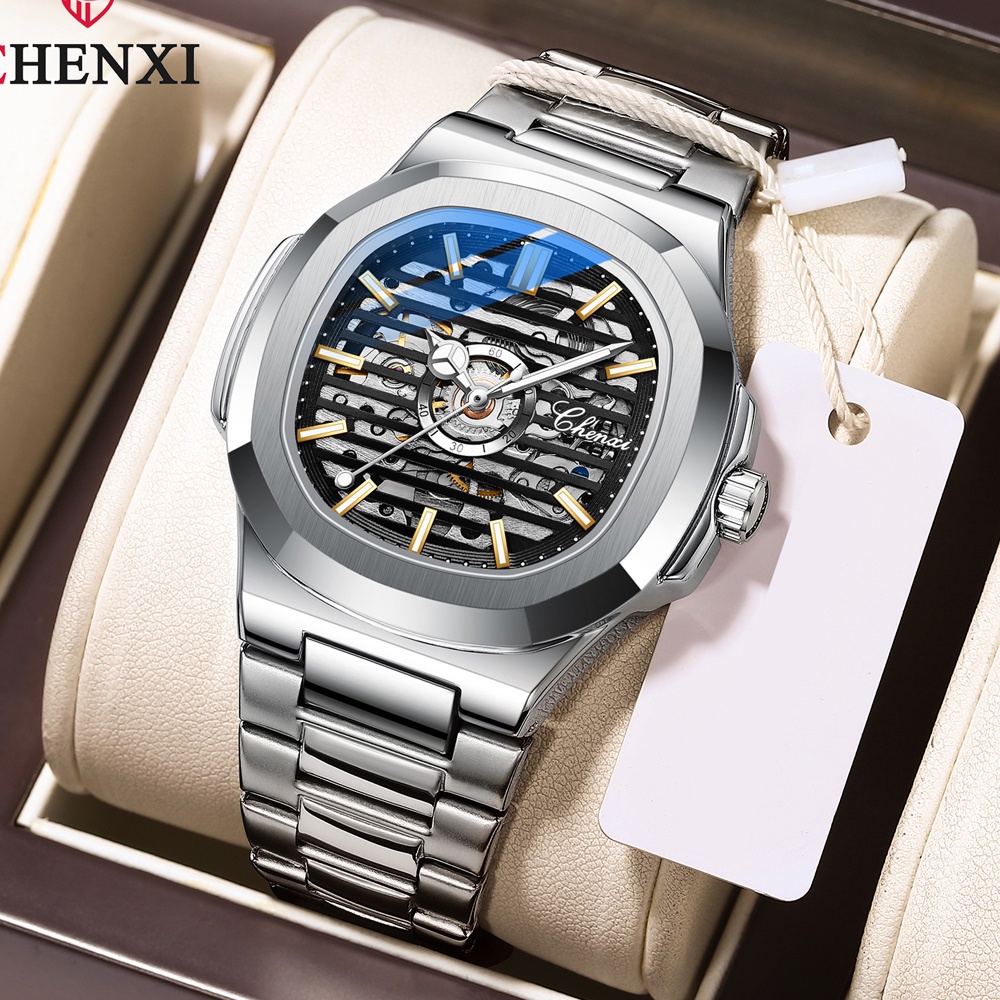 CHENXI New 2025 Men Mechanical Watch Top Brand Luxury Full Steel Tourbillon Automatic Watch ...
