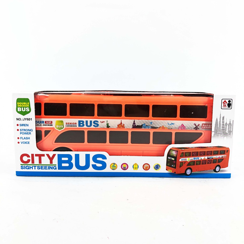 Kingtoys City Bus Double Decker Bump And Go Toy Vehicle Good Quality ...