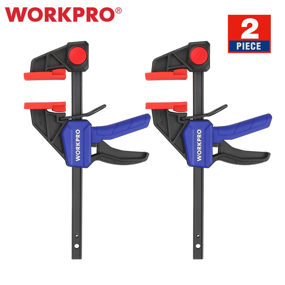 Workpro 2 Pieces Workpiece Clamp 6 "F Hand Clamp Heavy Duty F-Clamp ...