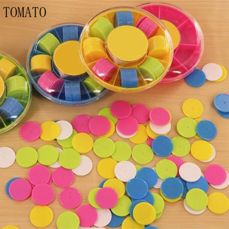 100Pcs Bingo Chips Game Tokens Counters Counting Chips Plastic Markers ...
