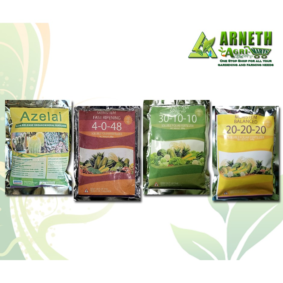 MERISTEM NPK FERTILIZERS (200 GRAMS) 30-10-10/20-20-20/11-11-30/4-0-48 ...