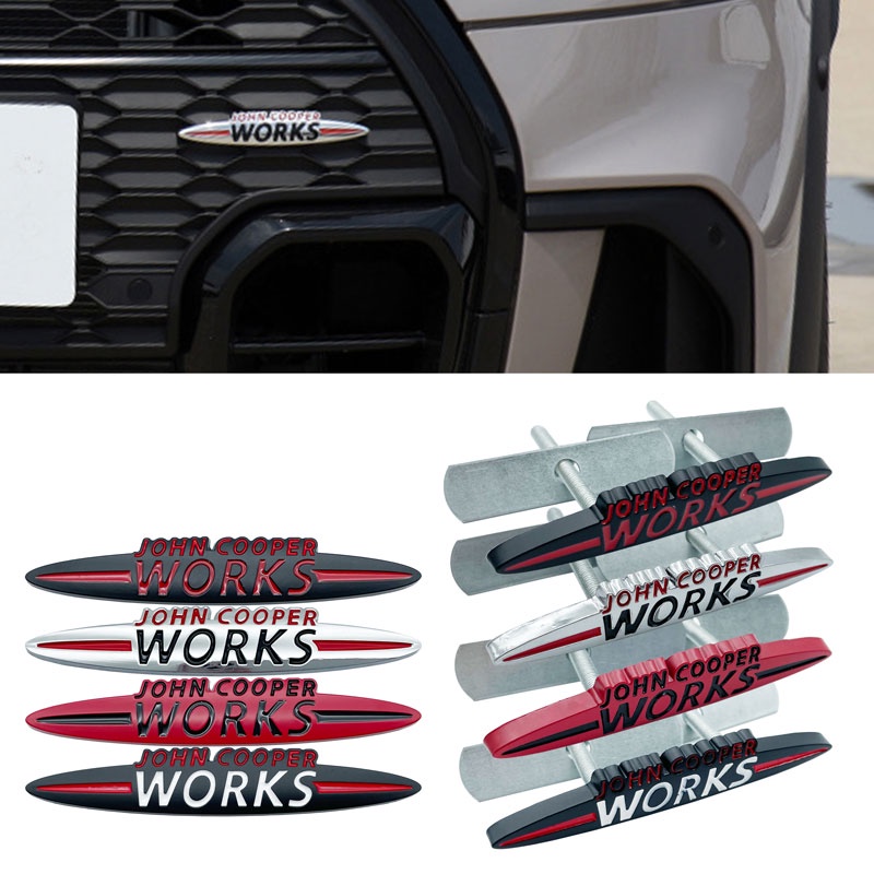 3D Metal Car Badge Rear John Cooper Works Emblem Grille tail sticker ...