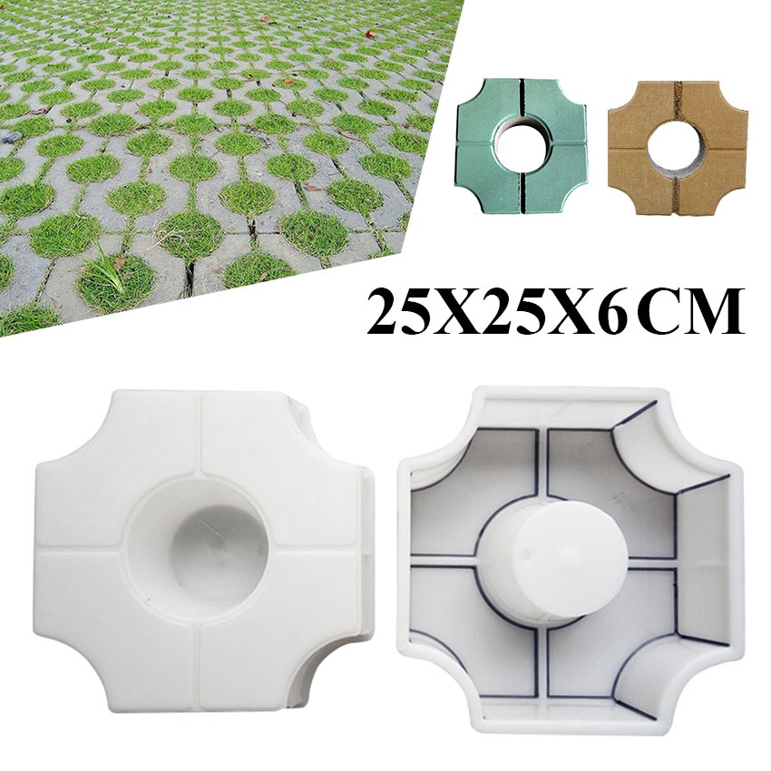 Plastic DIY Concrete Mold Garden Wall Making Mold Paving Cement Brick ...